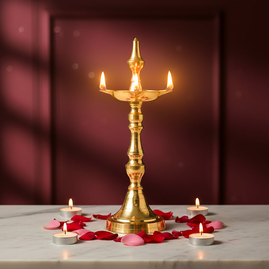 Brass Kerala Diya – The Divine Tales